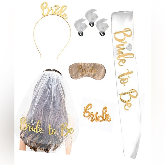 Accessories | Bride Bachelorette Party Kit 6 Piece Bride Shower Wedding ...